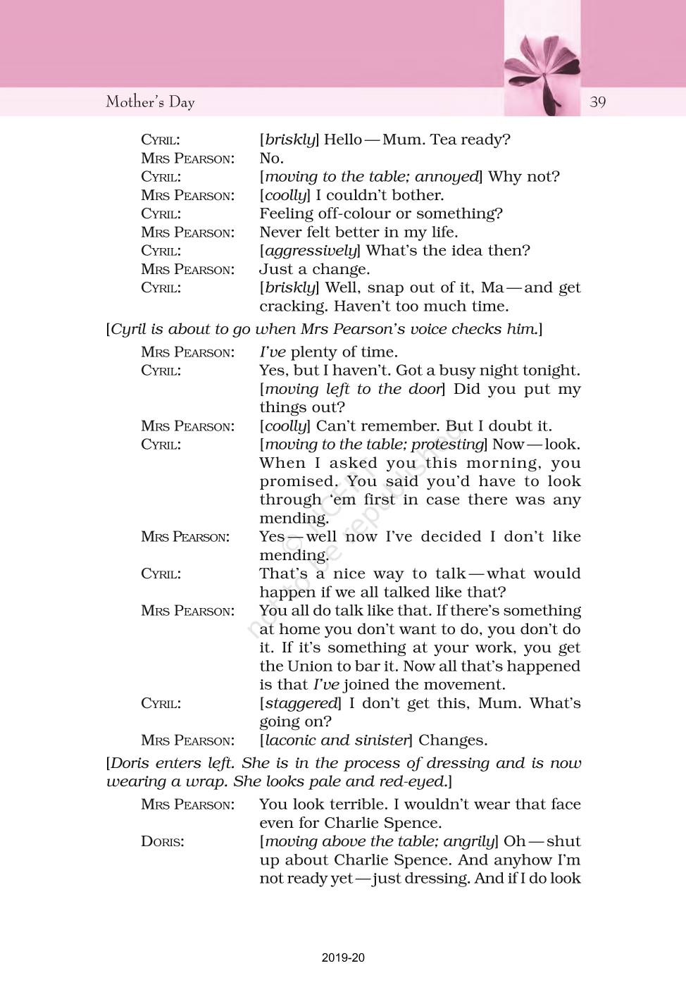 Mothers Day Ncert Book Of Class 11 English Snapshot